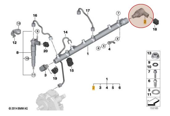 BOSCH 0 281 002 738 REGULATEUR DE PRESSION DE CARBURANT 0281002738 BMW ...